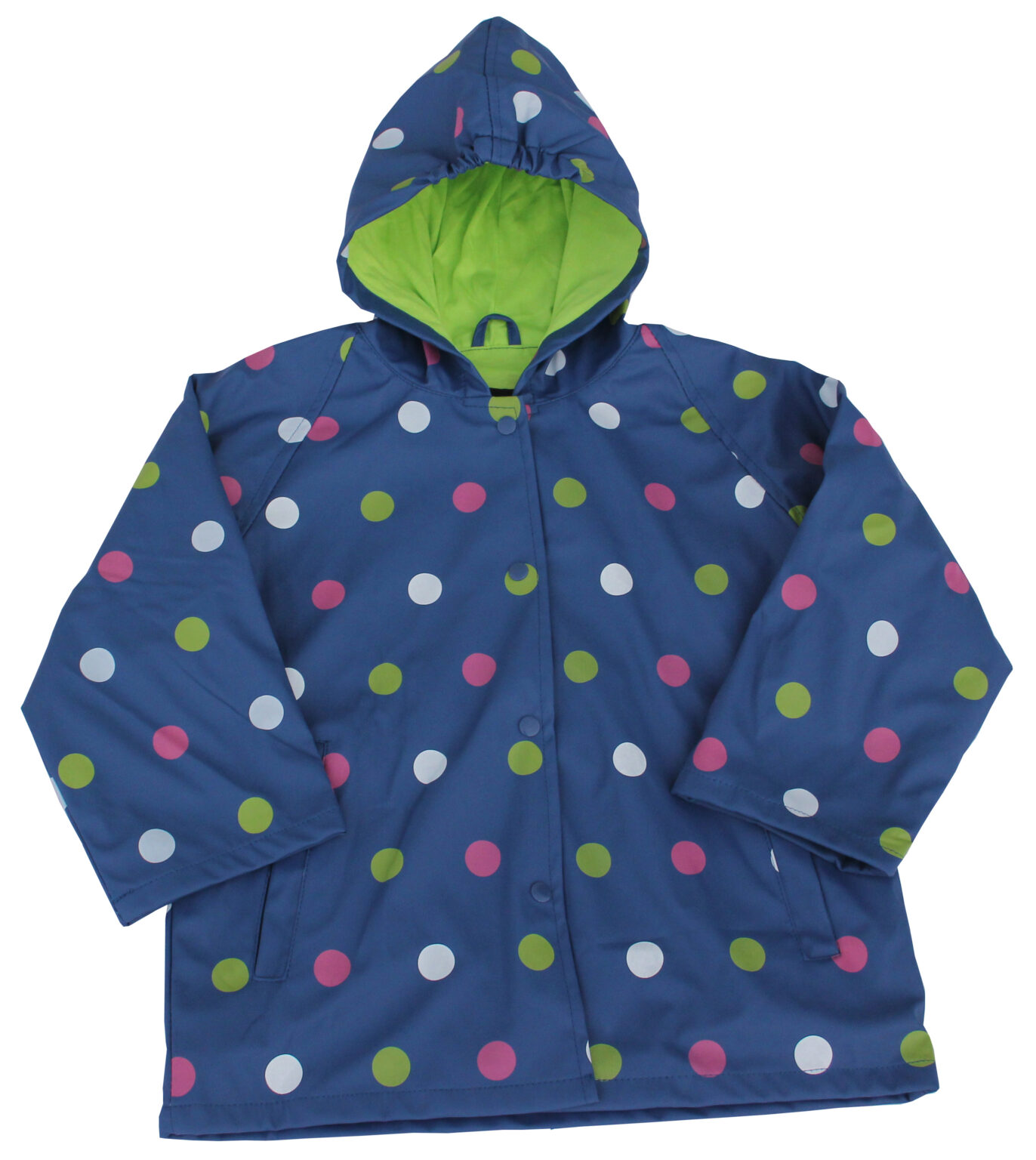 #25 Navy Blue Polka Dots Children's Raincoat - Foxfire, Inc.